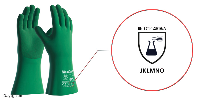 نسخه‌ی جدید ⚡️ استاندارد EN374 | استاندارد دستکش ضد اسید